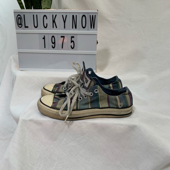 Converse | Shoes | Vintage Striped Converse All Star Size 45 In Boy ...